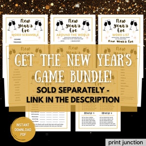 New Years Games - New Years Eve Word Seach Game - New Years Eve Party ...