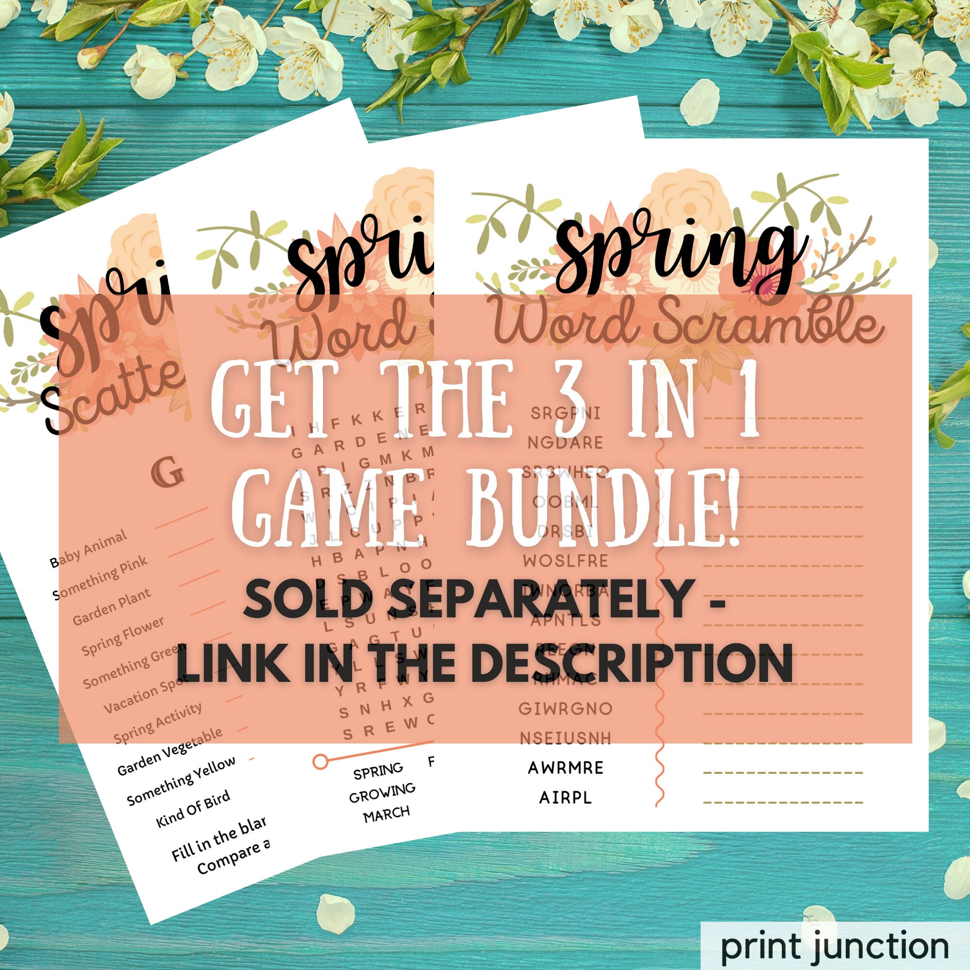 Spring Word Scramble, Printable Spring Games, Springtime Games, Spring ...