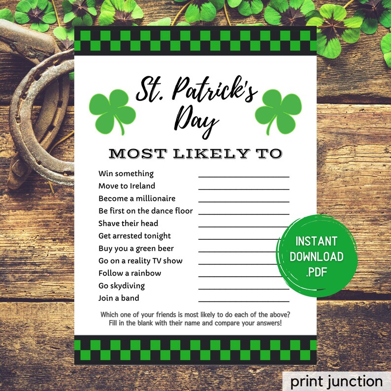 St Patricks Day Games - St Patricks Day Party Games - St Pattys Game ...