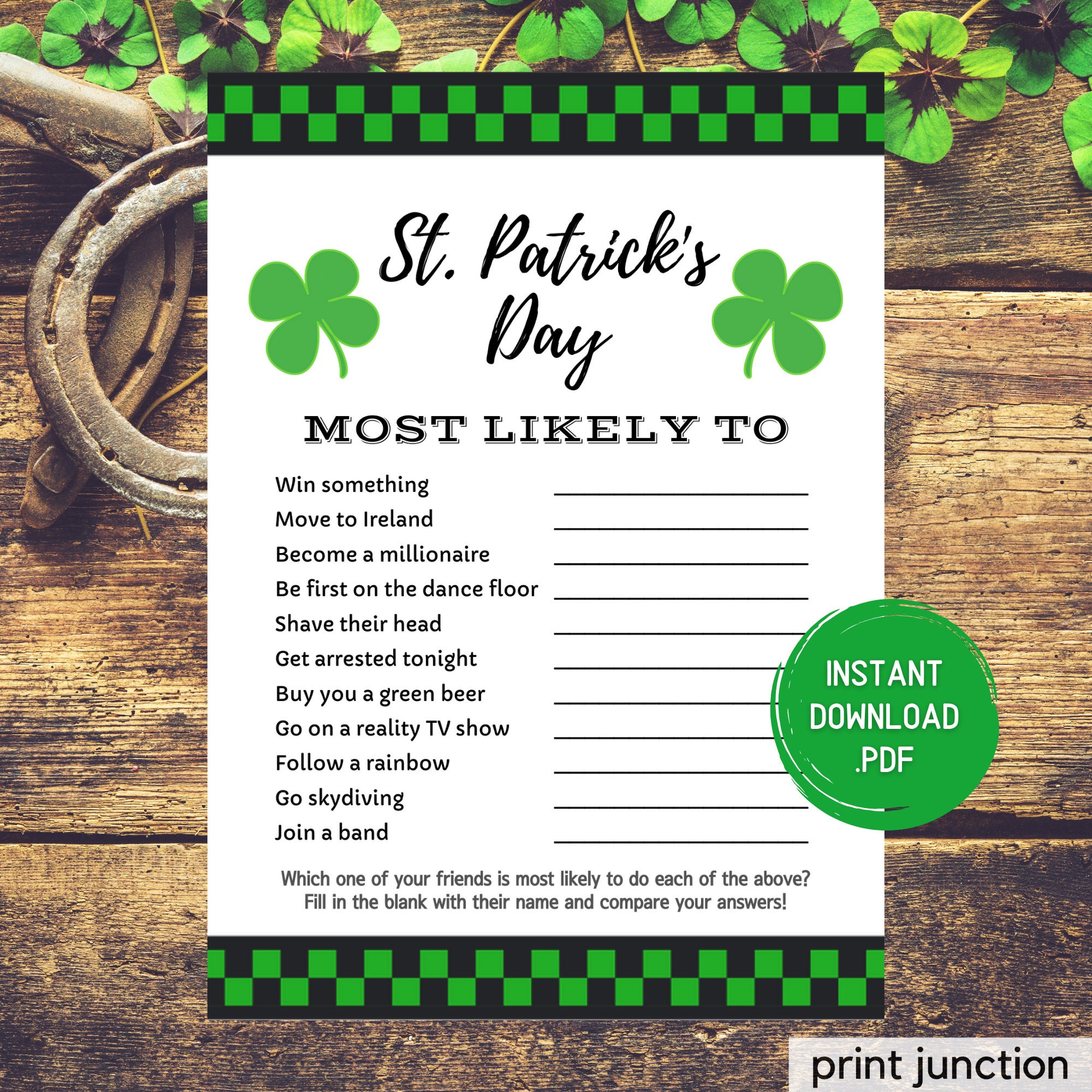 St Patricks Day Games - St Patricks Day Party Games - St Pattys Game ...