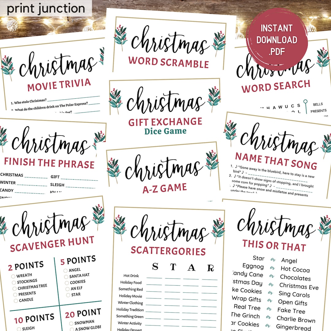 Christmas Trivia - Virtual Party Games - 10 Christmas Game Pack ...