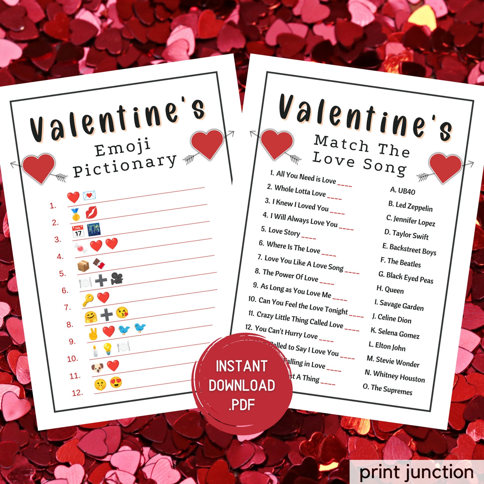Valentines Day Games, Valentines Party Games, Valentines Printable ...