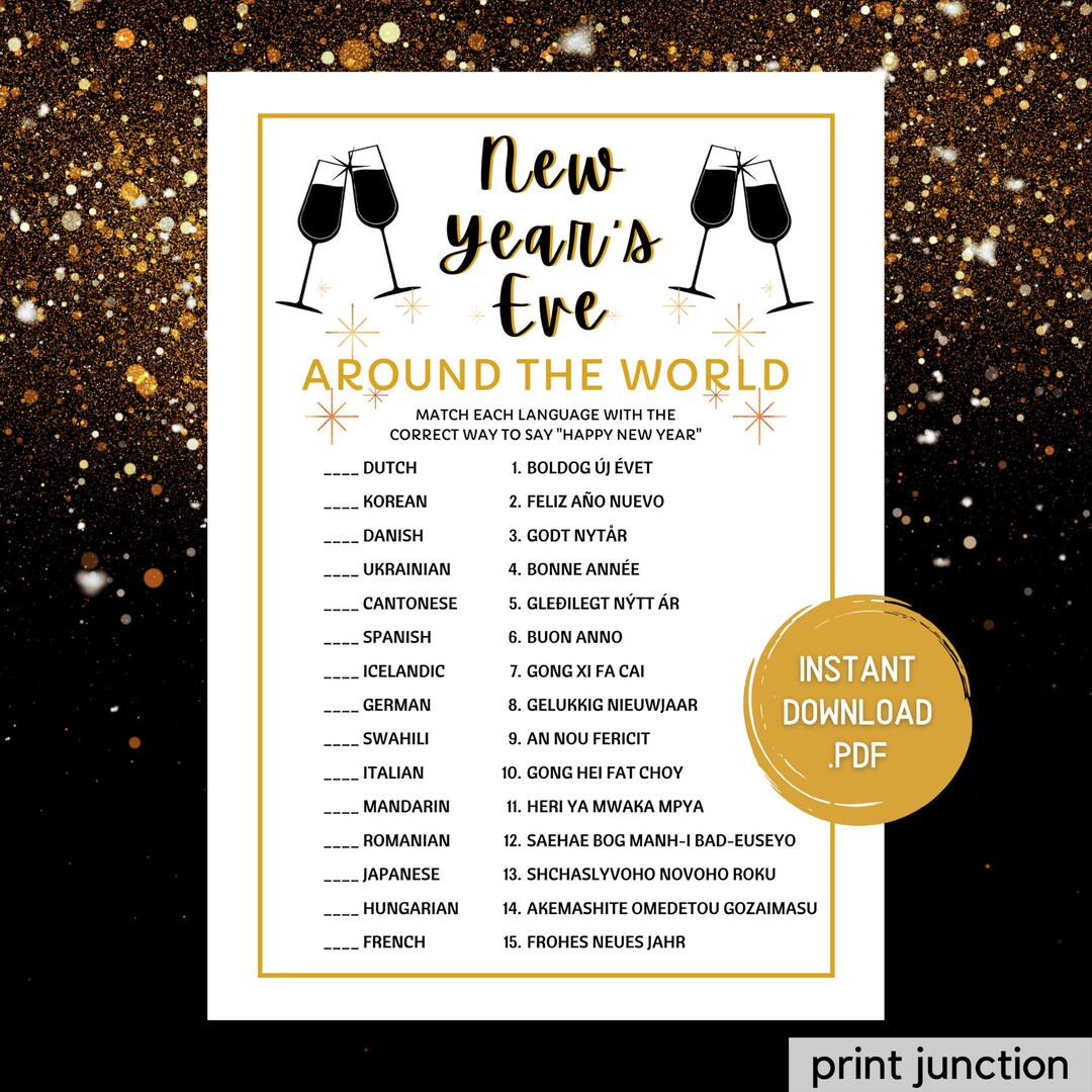 New Years Games - Around the World Game - New Year's Eve Game ...
