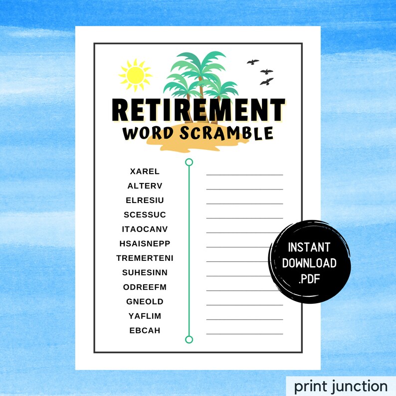 Retirement Party Games Retirement Games Virtual Retirement - Etsy Canada