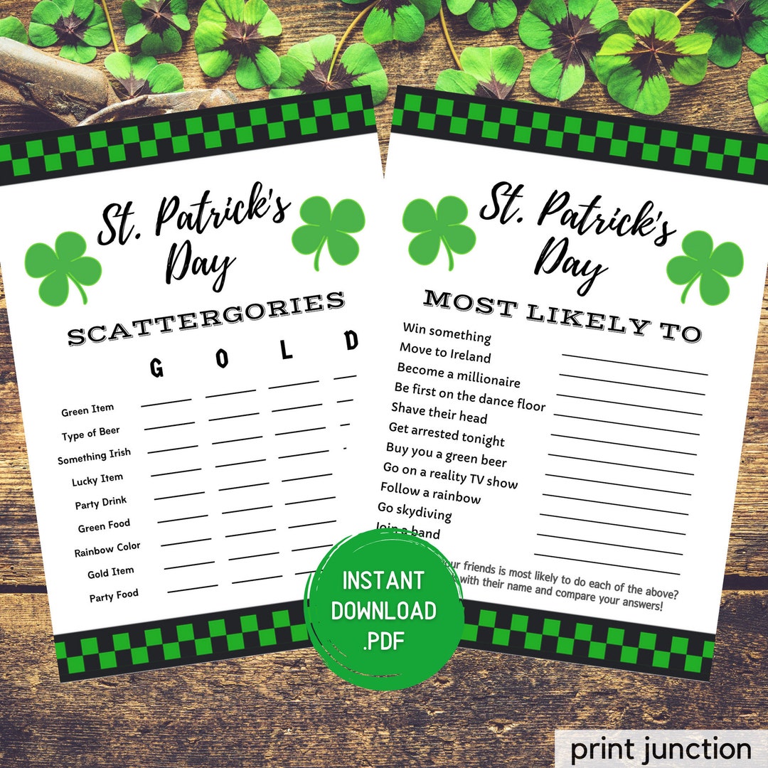 St Patricks Day Games - St Patricks Day Party Games - Most Likely to ...