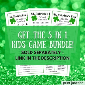 St Patricks Day Scavenger Hunt Game, Games for Kids, Fun Party Games ...