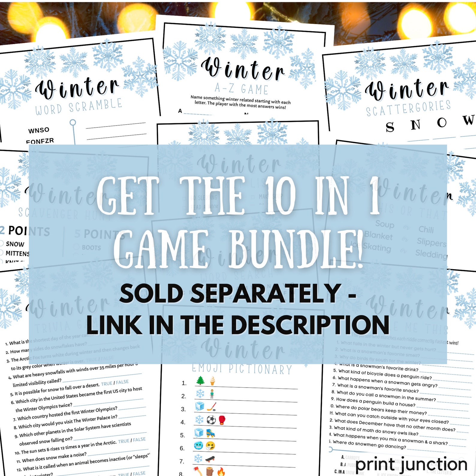 Winter Scattergories A-Z Game, Printable Word Games, Winter Games ...