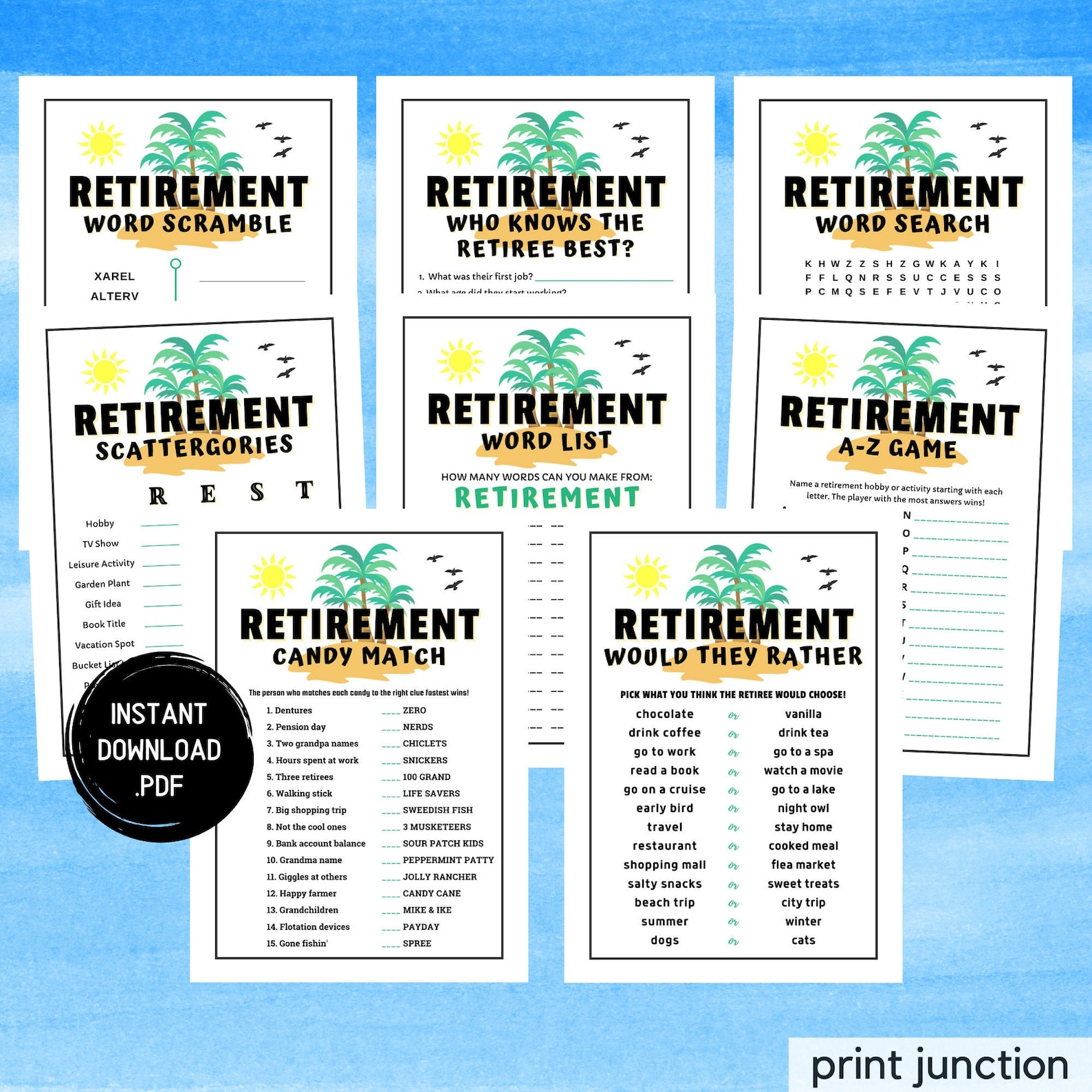 Retirement Games, Retirement Party Games, Virtual Retirement, Games for ...