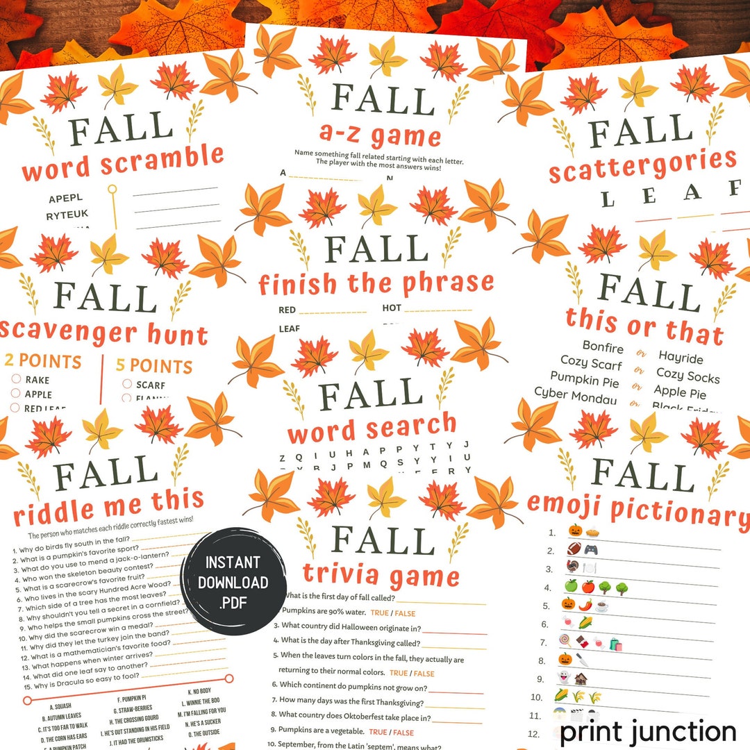 Fall Games, Autumn Games, Thanksgiving Games, Fall Activities, Fun Fall ...