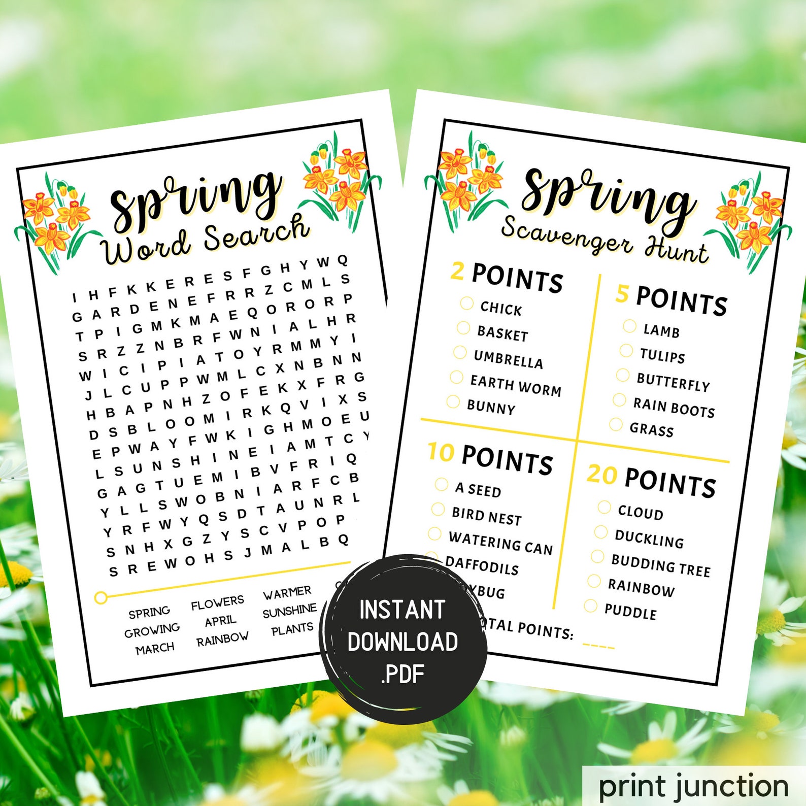 10 Spring Games Bundle Printable Spring Games Springtime - Etsy Canada