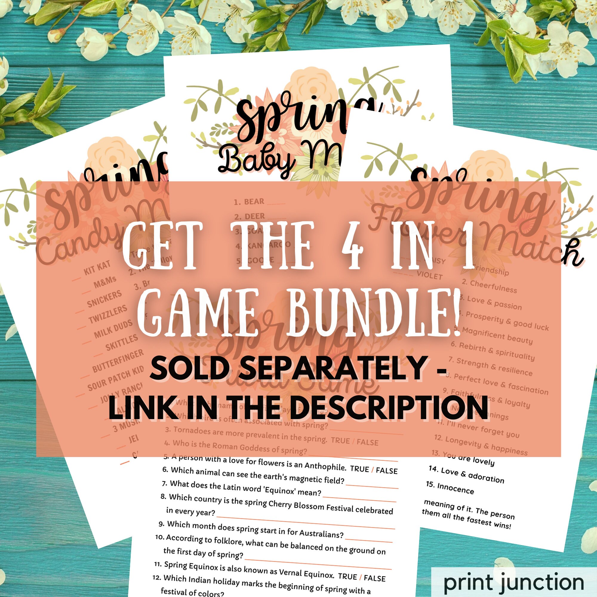 Spring Candy Match Game, Printable Springtime Games, Fun Spring Party ...