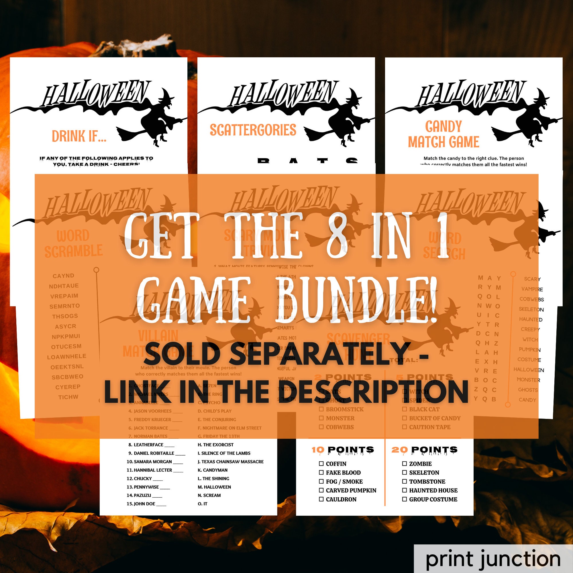Halloween Games Halloween Printable Games Halloween Party Games ...