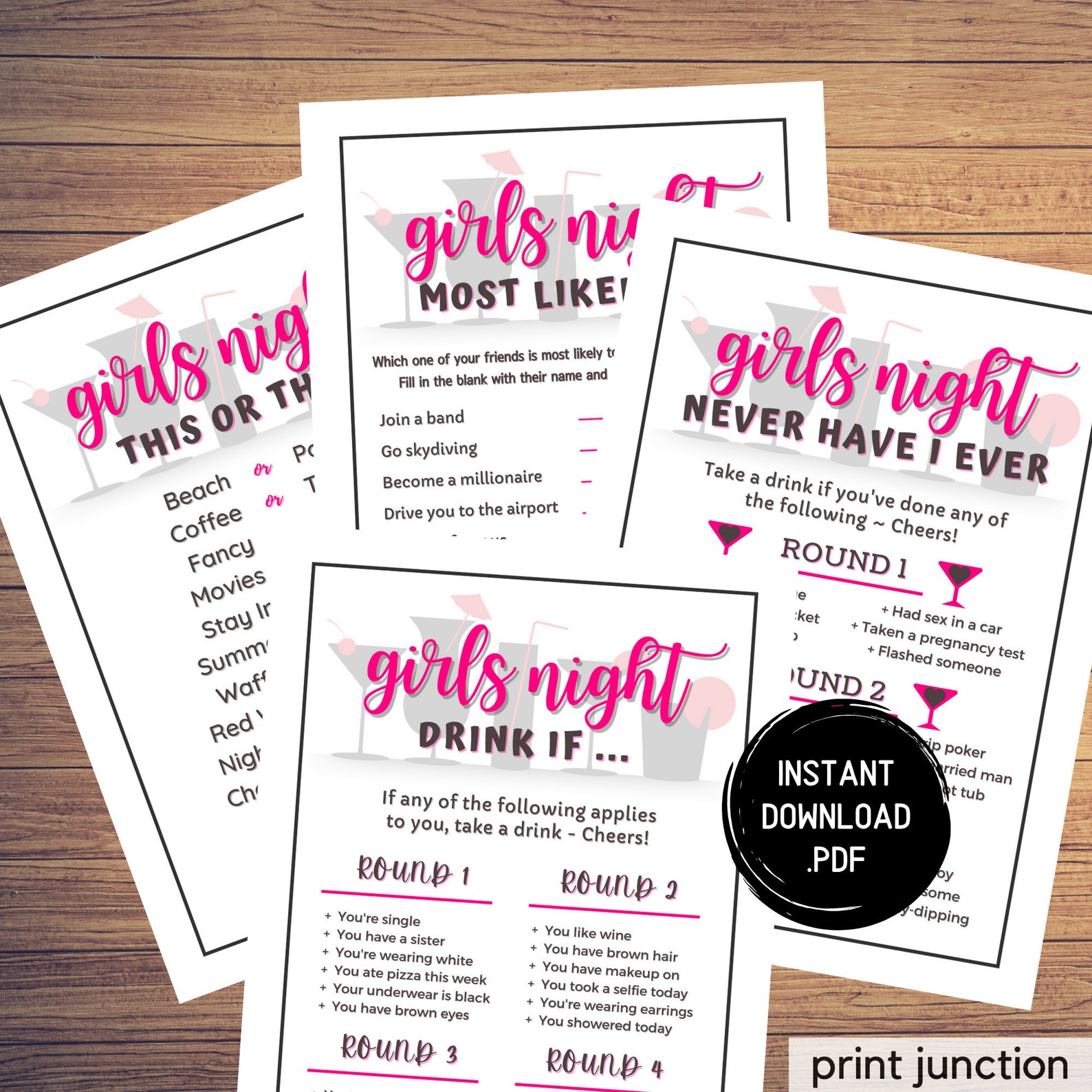 Girls Night Games, Zoom Girls Night, Ladies Night Party Games, Fun ...