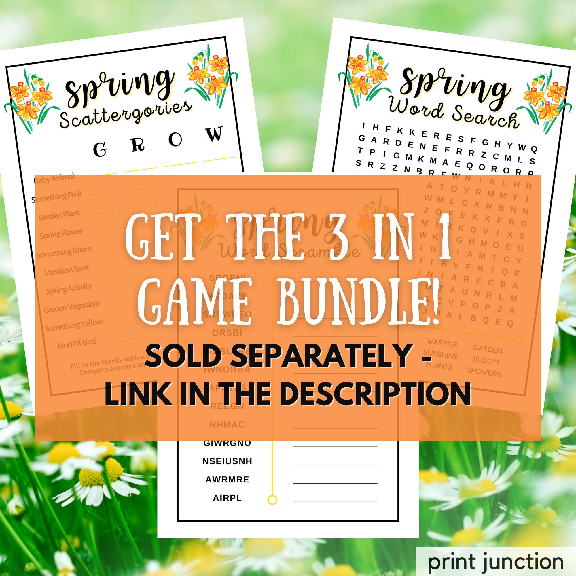 Spring Word Scramble Printable Spring Games Springtime - Etsy