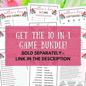 Mothers Day Game, Printable Mothers Day Word Search, Mothers Day ...