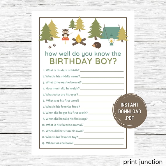 First Birthday Games 1st Birthday Party Games Who Knows Baby | Etsy