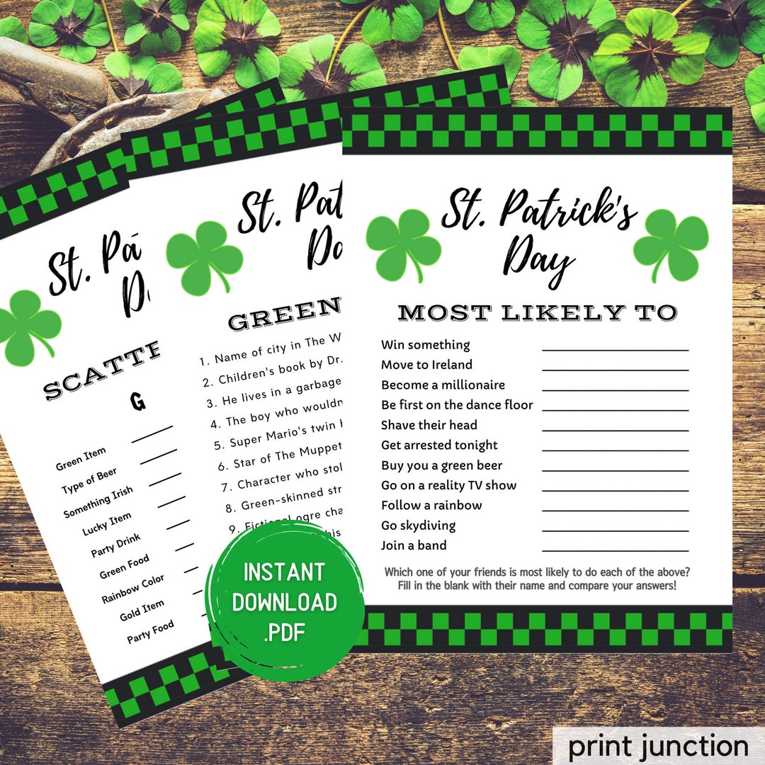 St Patricks Day Games - St Patricks Day Party Games - St Pattys Game ...