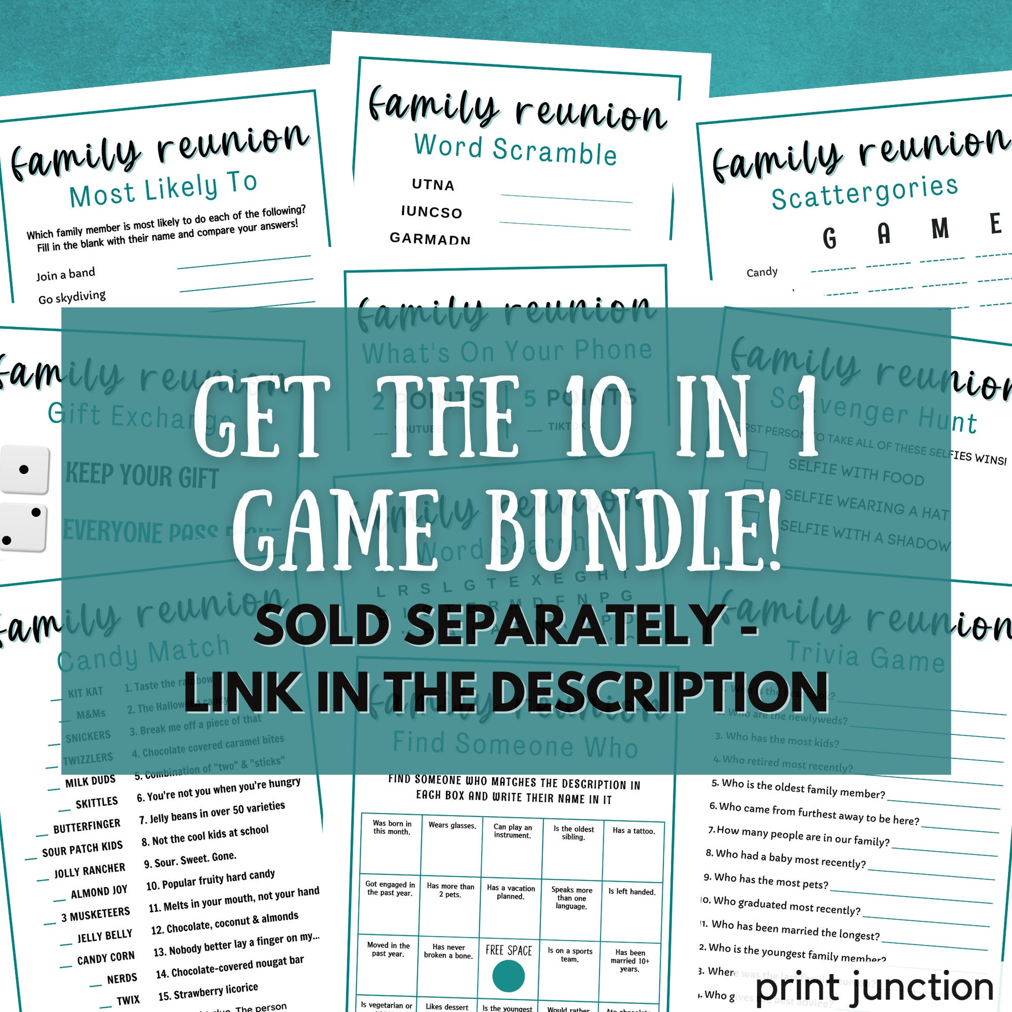 Family Reunion Find Someone Who Game, Family Gathering Activity, Guest ...