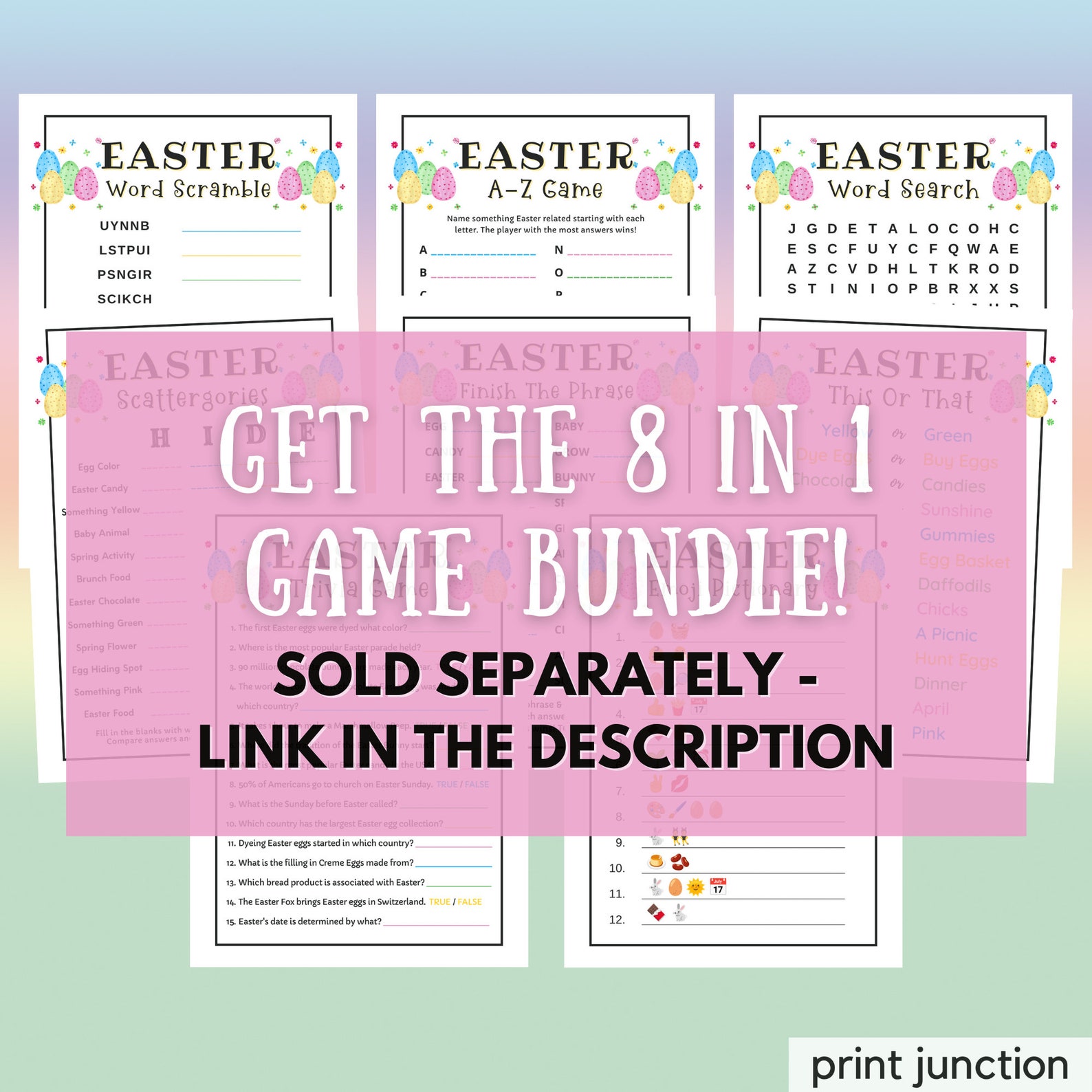 Easter Trivia Game Printable Easter Games Easter Activities - Etsy