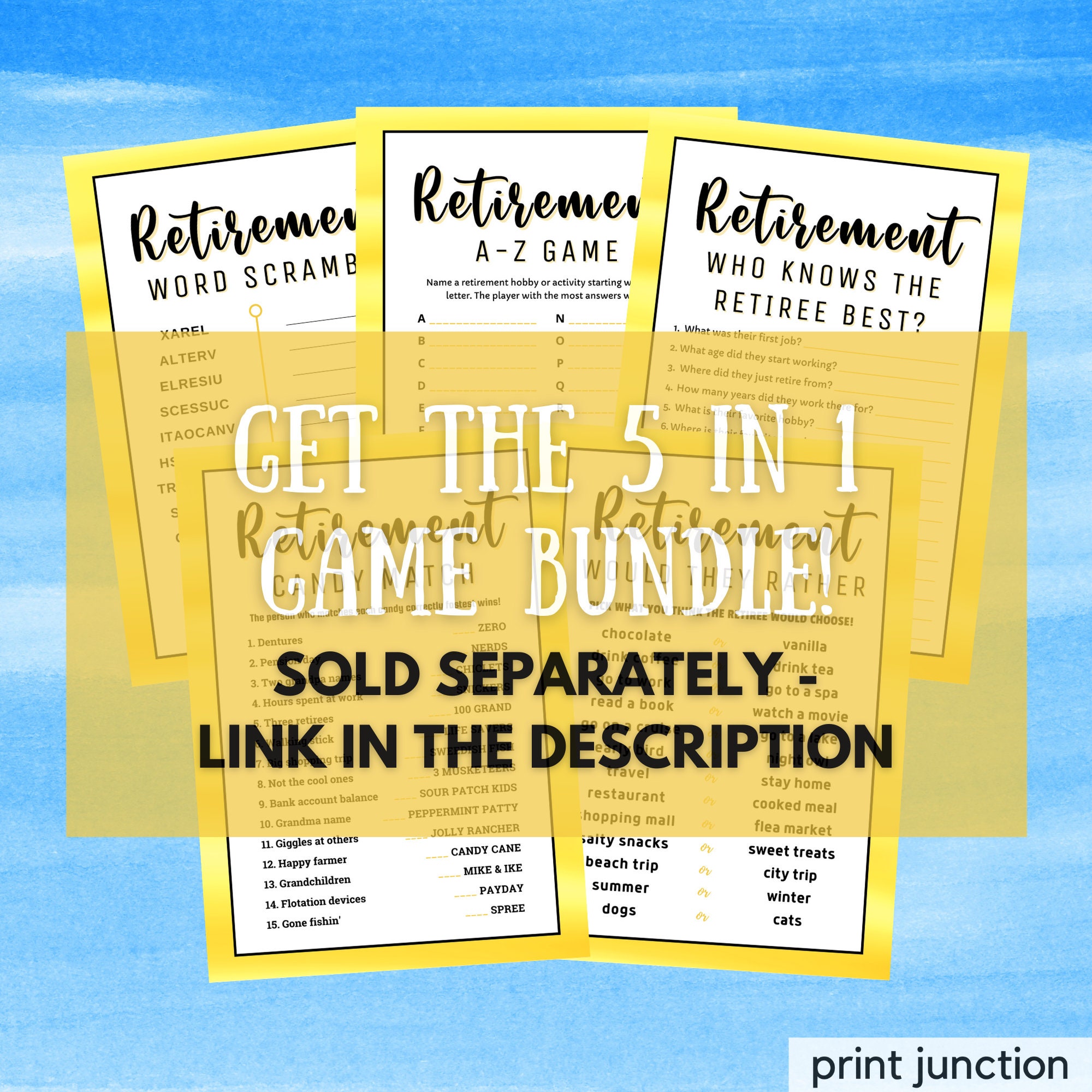 Games for Retirement Party, Retirement Games, Virtual Retirement Party ...