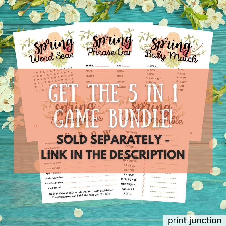 Spring Word Scramble Printable Spring Games Springtime - Etsy
