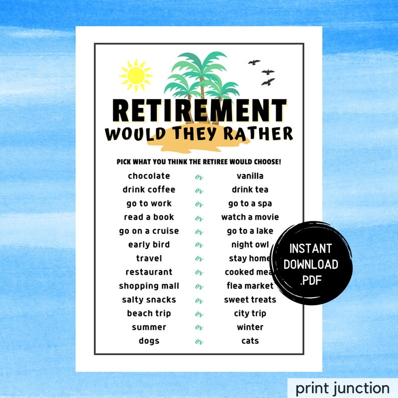 Retirement Party Games Retirement Games Virtual Retirement - Etsy Canada