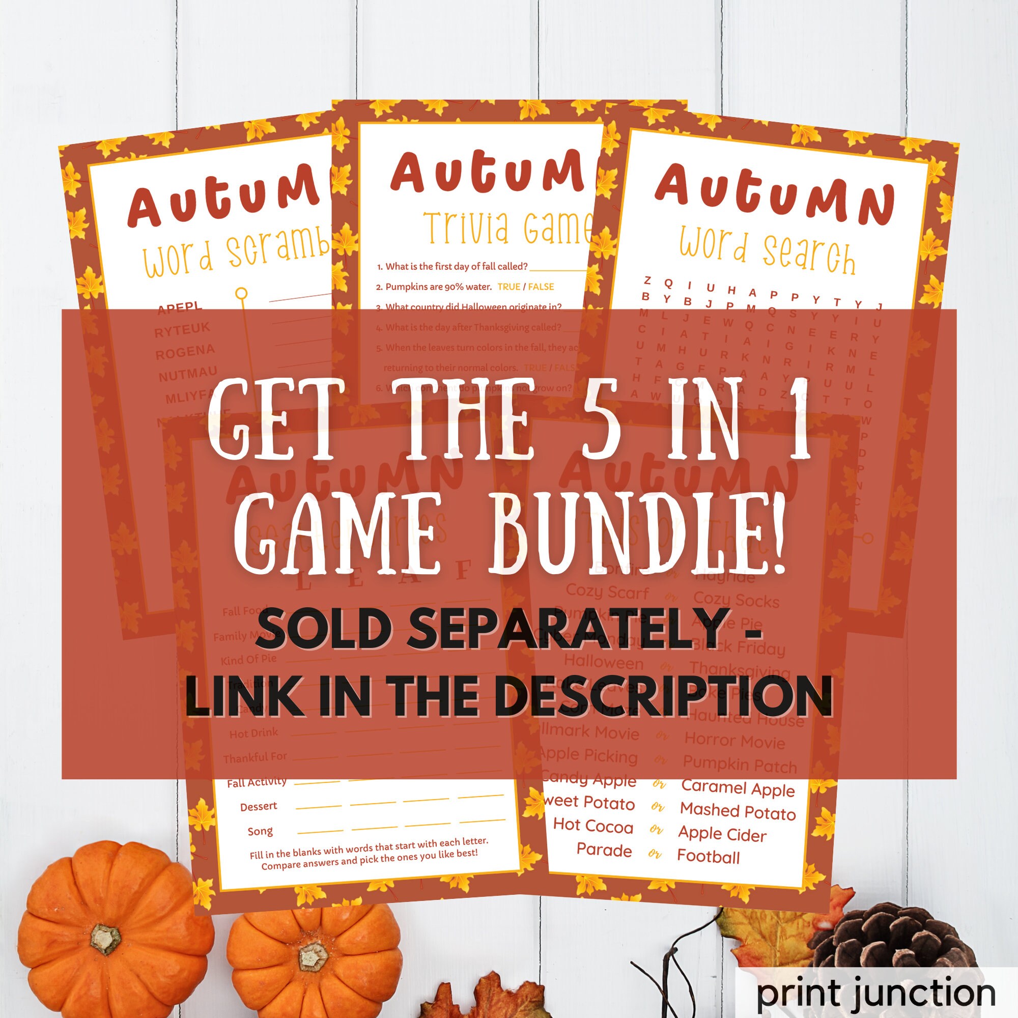 Autumn Trivia Game, Thanksgiving Trivia Game, Fall Printable Games, Fun ...