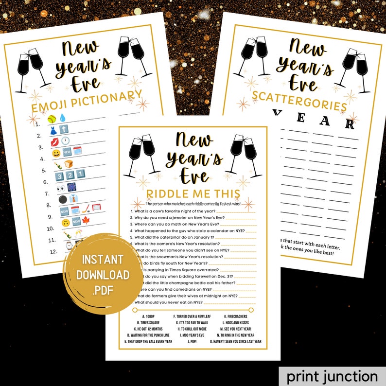 Kids New Years Games, Kids New Years Eve Games, New Years Eve Party ...