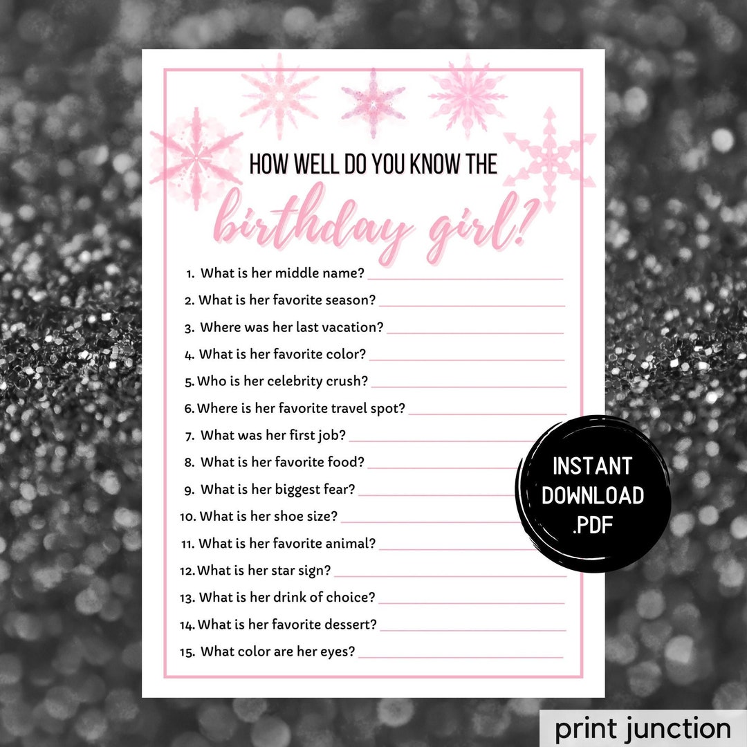 Who Knows the Birthday Girl Best, How Well Do You Know the Birthday ...