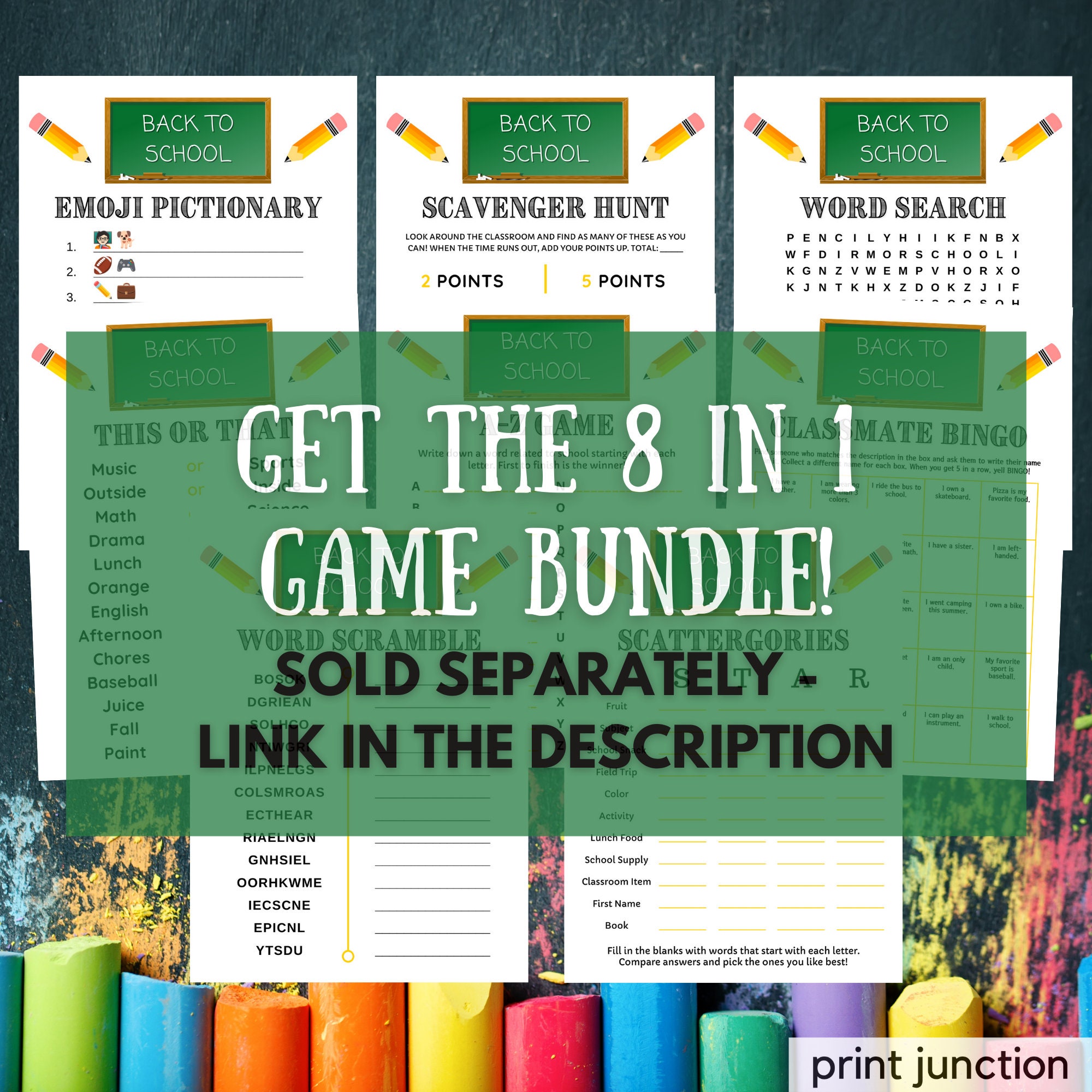 Back to School Game Scavenger Hunt First Day of School - Etsy