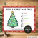 Roll A Christmas Tree Dice Game, Printable Christmas Game, Christmas ...