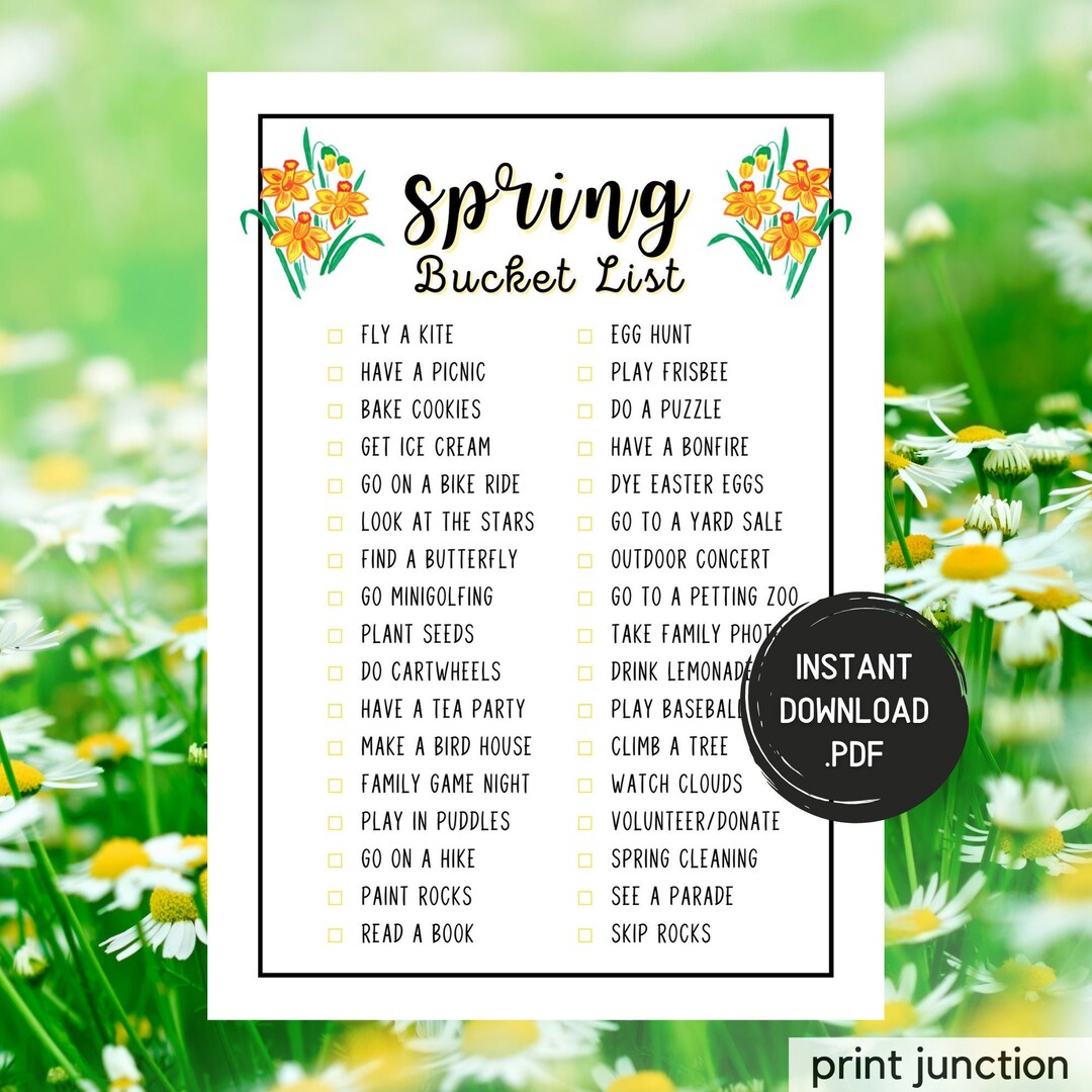 Spring Party Games, Bucket List Game, Spring Games, Springtime Games ...