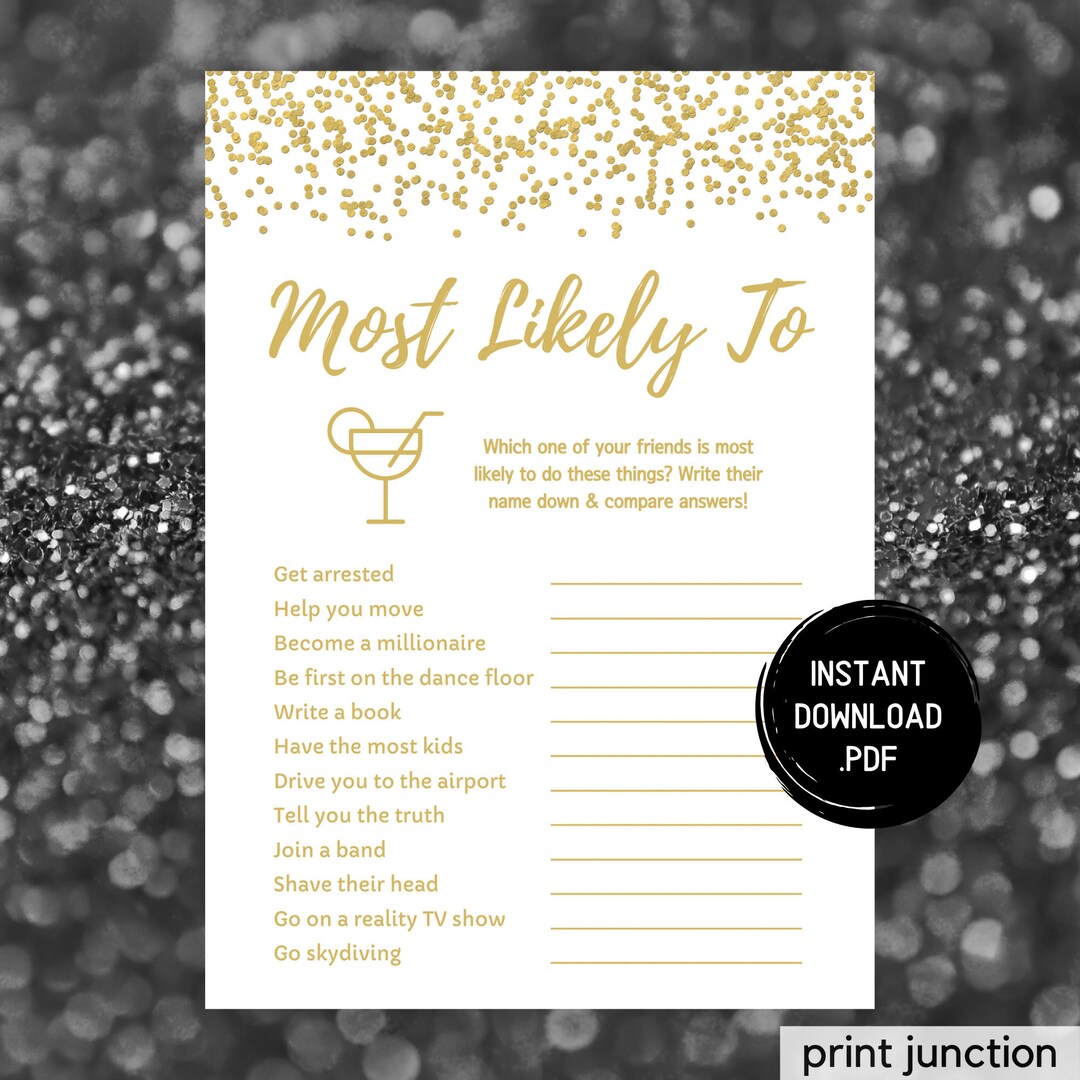 Most Likely to Game - Party Games - Fun Birthday Party Game - Most ...