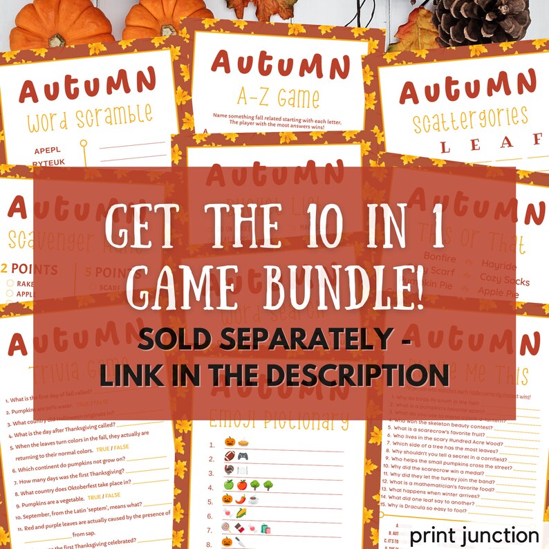 Fall Riddles Game, Printable Autumn Games, Thanksgiving Game, Fall Time ...