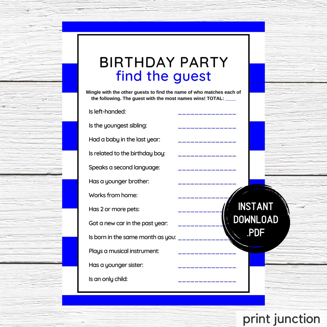 First Birthday Games Who Knows Baby Best Who Knows the - Etsy