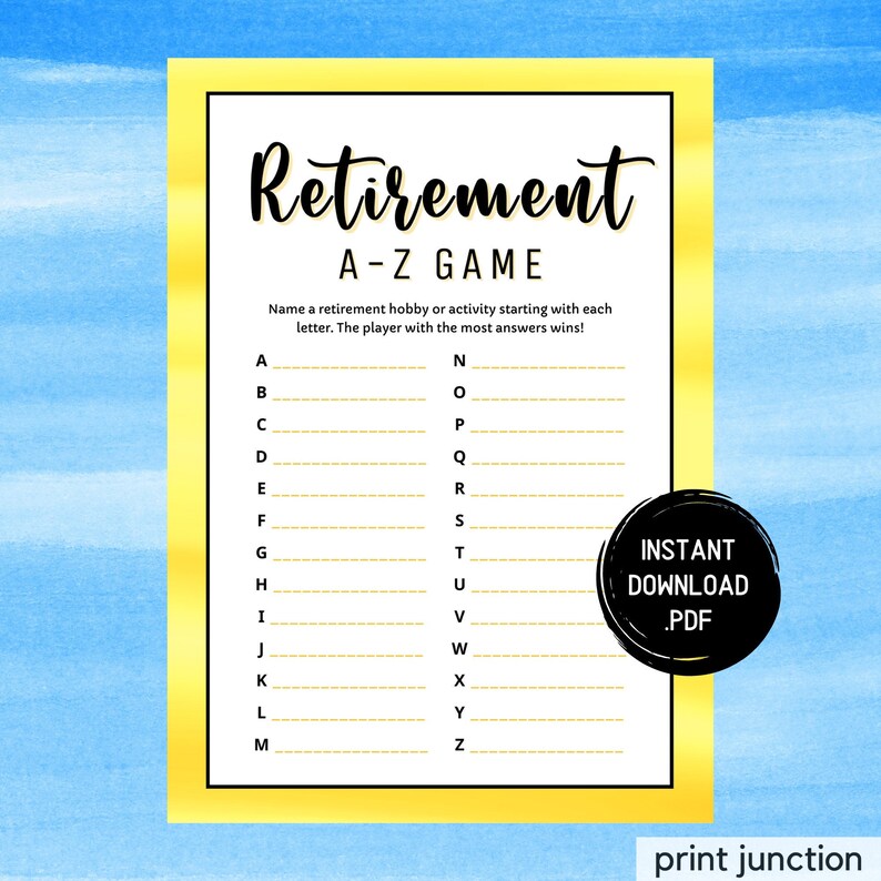 Games for Retirement Party, Retirement Games, Virtual Retirement Party ...