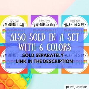 Pop It Valentine, Pop It Tags, Pop It Valentines Printable, Pop It ...