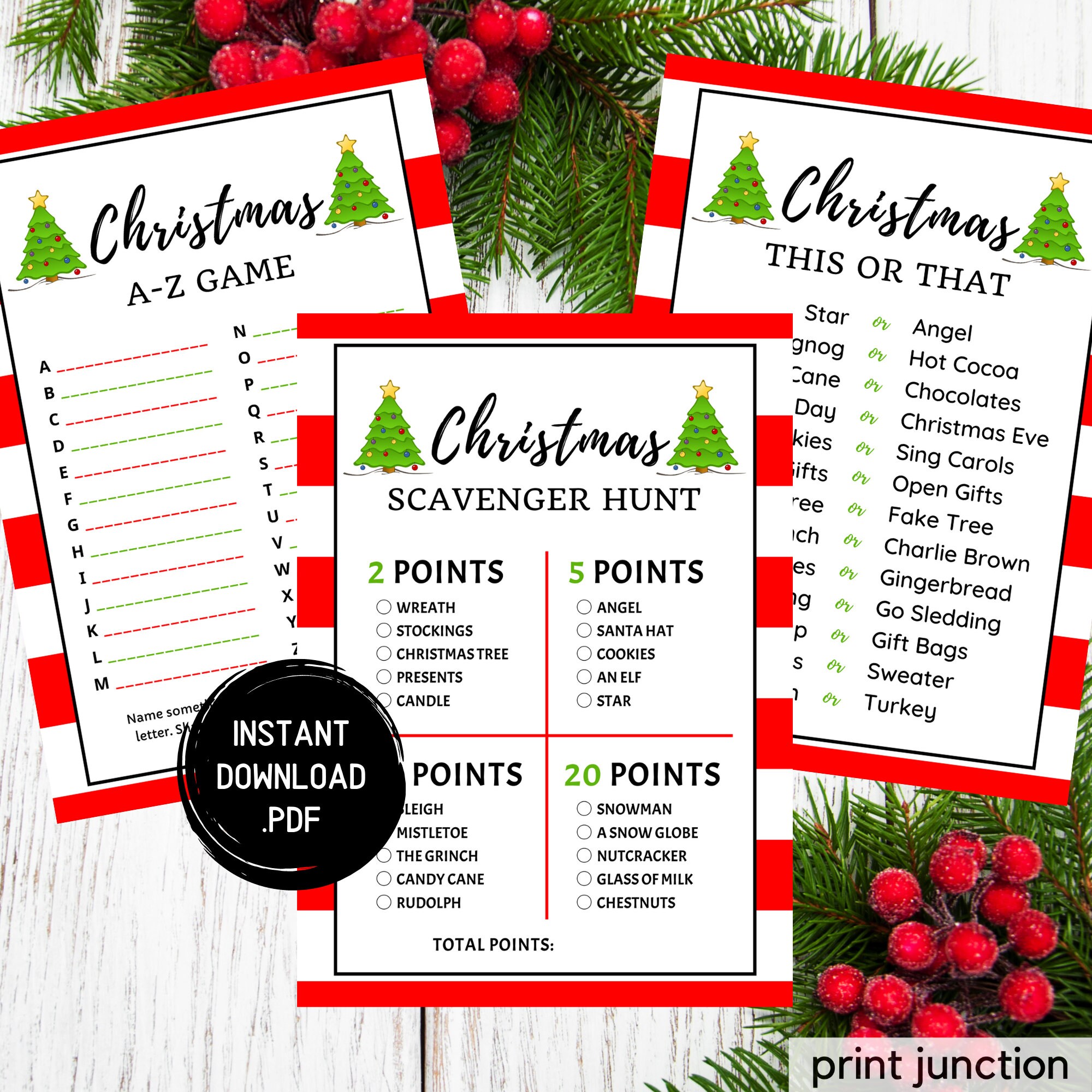 Christmas Trivia Games Christmas Games Bundle 10 Christmas - Etsy