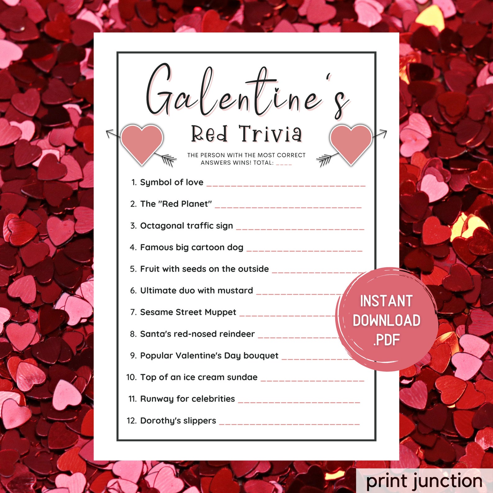 Galentines Day Trivia Games, Printable Galentine's Day Games ...