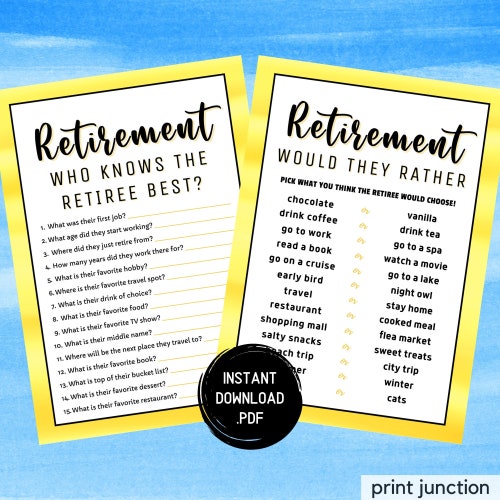 Retirement Party Games Printable Who Knows the Retiree Best - Etsy