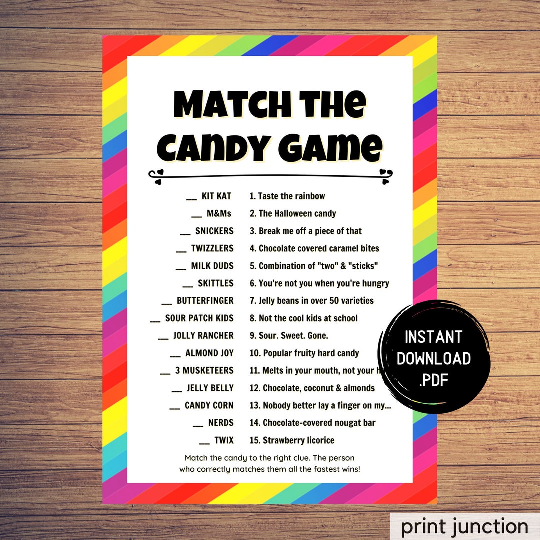 Match the Candy Game, Sleepover Games, Virtual Party Games, Zoom Games ...