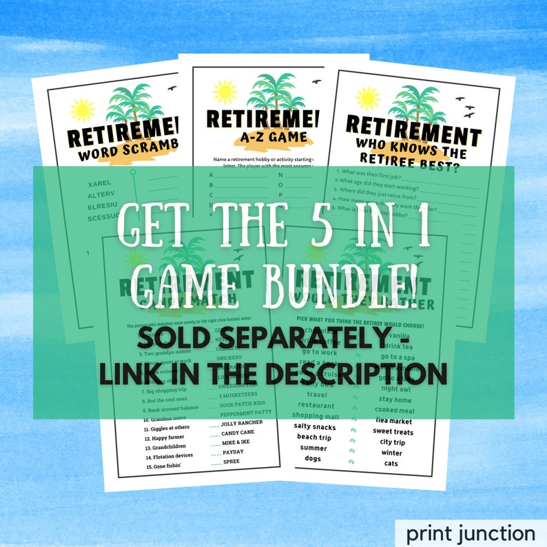 Retirement Party Games, Retirement Candy Match, Fun Retirement Games ...