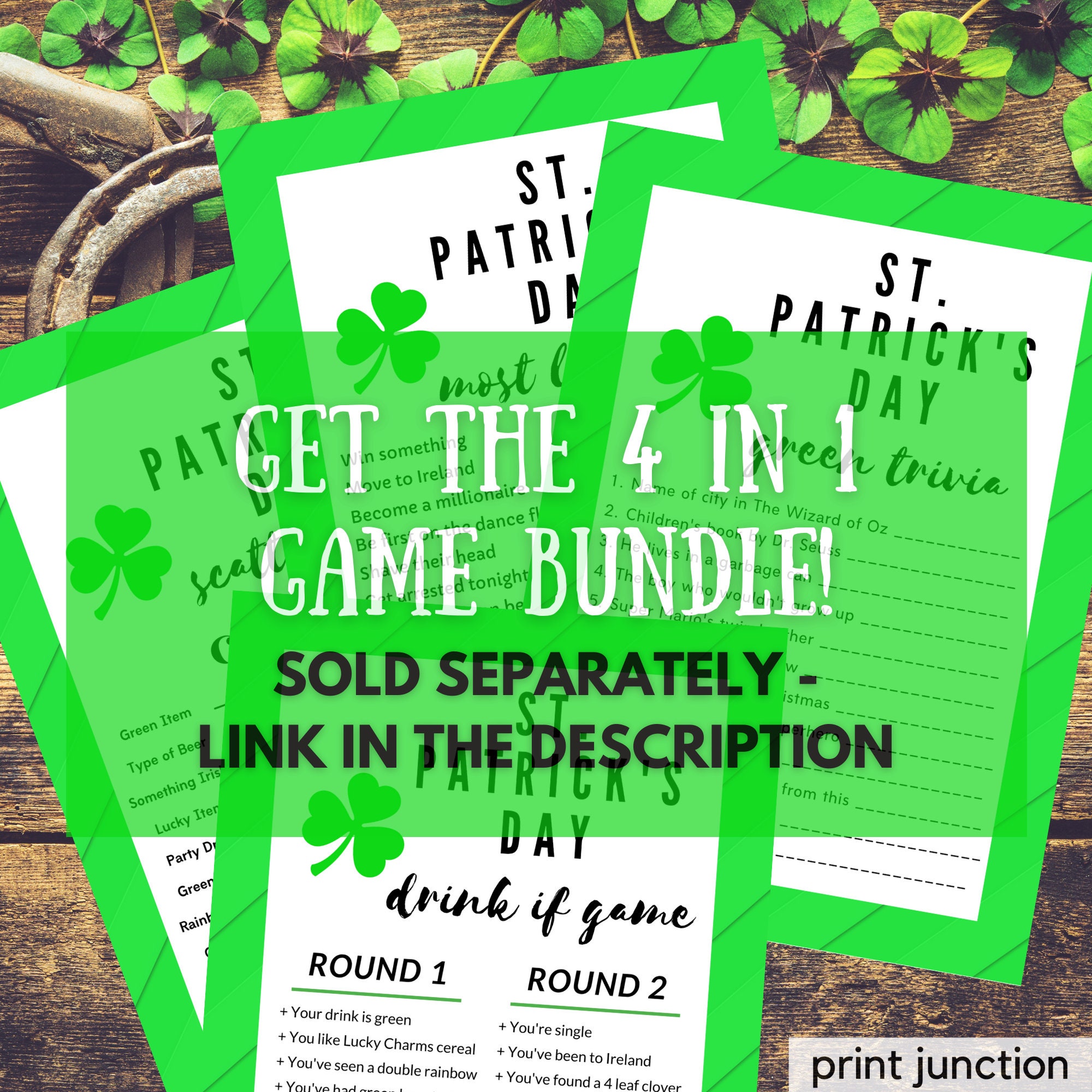 St Patricks Day Scattergories, Printable St Patricks Day Party Game, St ...