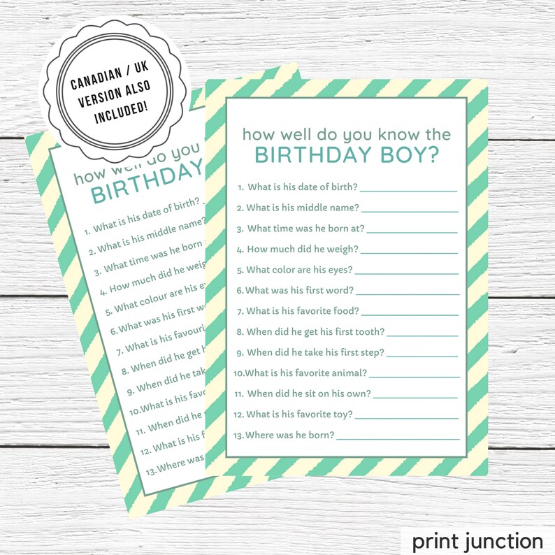 First Birthday Games, Who Knows Baby Best, Who Knows the Birthday Boy ...