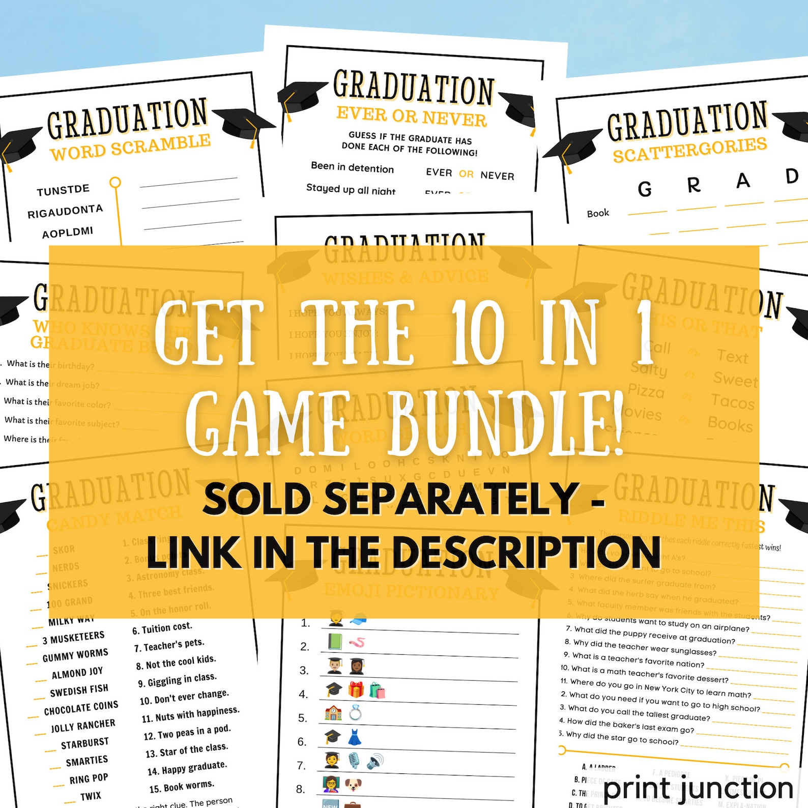 Graduation Games Riddle Me This Grad Party Fun Graduation - Etsy