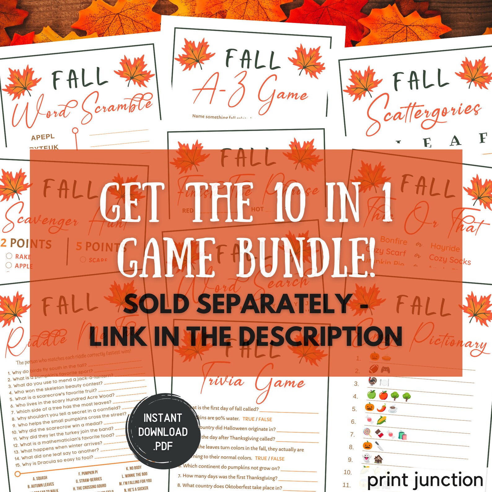 Fall Scavenger Hunt, Printable Fall Party Games, Fall Activities for ...