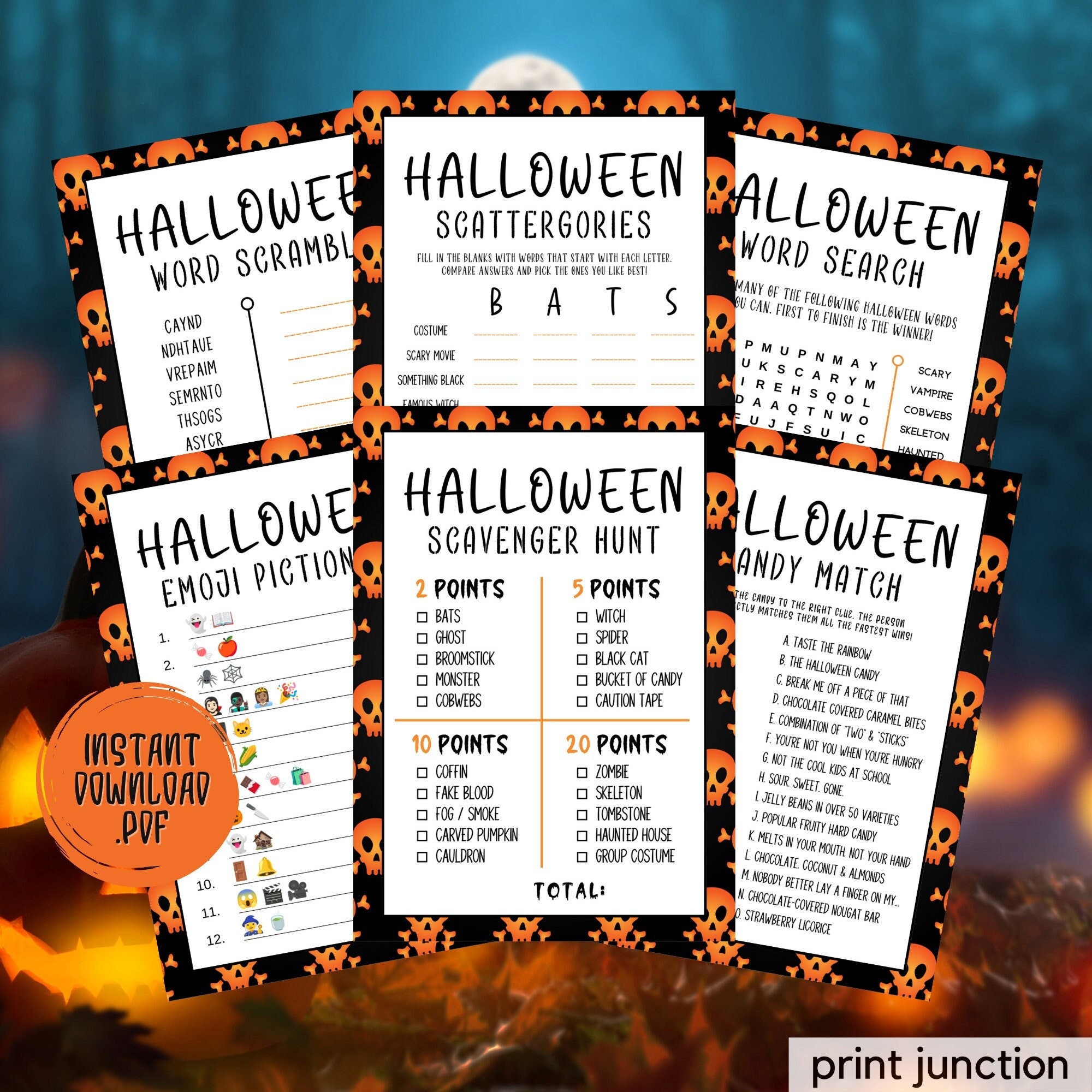 Halloween Party Games FOR KIDS, Halloween Games, Halloween Printable ...