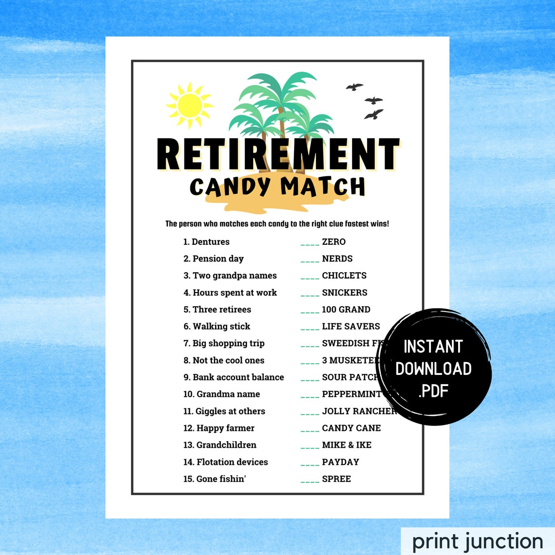Retirement Party Games Retirement Games Virtual Retirement - Etsy Canada