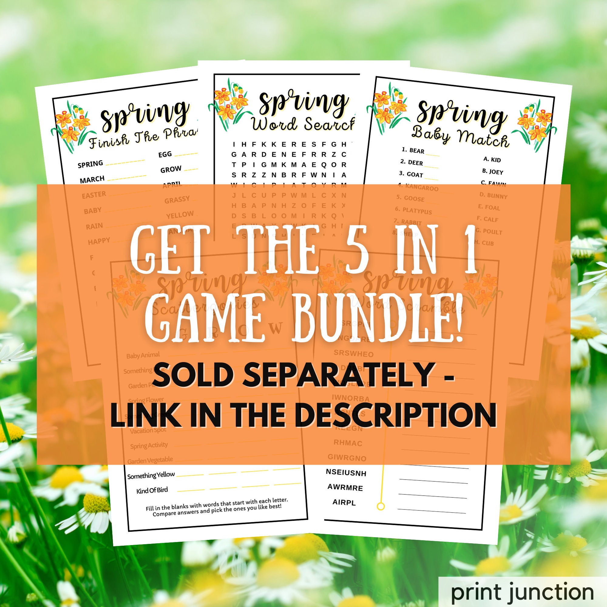 Spring Word Scramble Printable Spring Games Springtime - Etsy