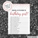 Know the Birthday Girl - Printable Birthday Games - Do You Know ...